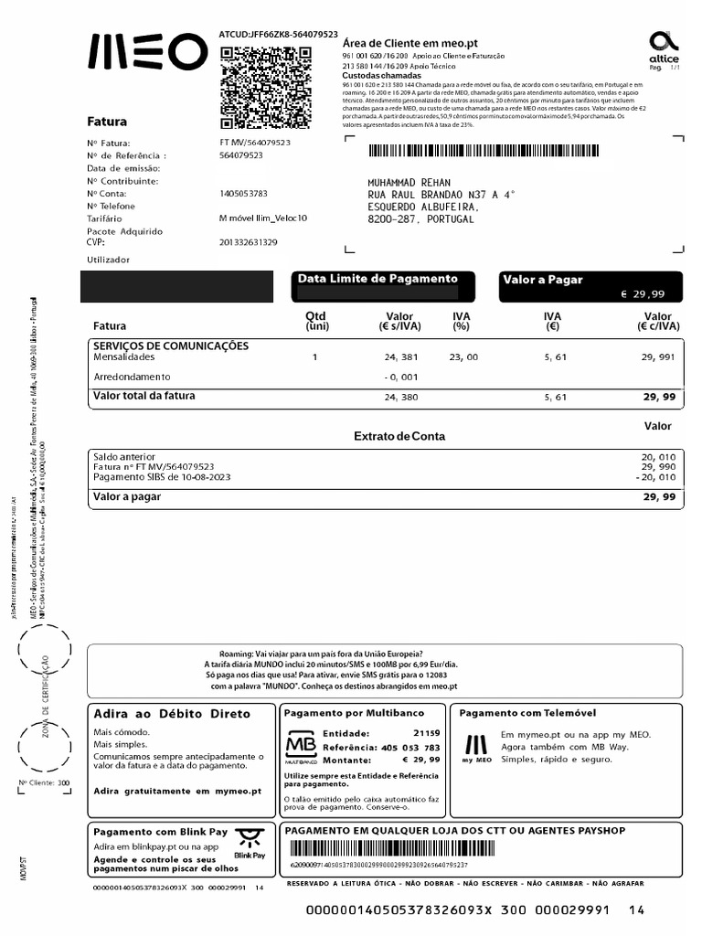 FT MV 564079523 Rehan 2 | PDF | Pagamentos | Acesso à internet