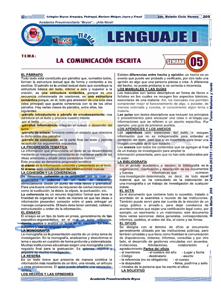 018.lenguaje 1 Guia Verano 2 2024 Semana 5 | PDF
