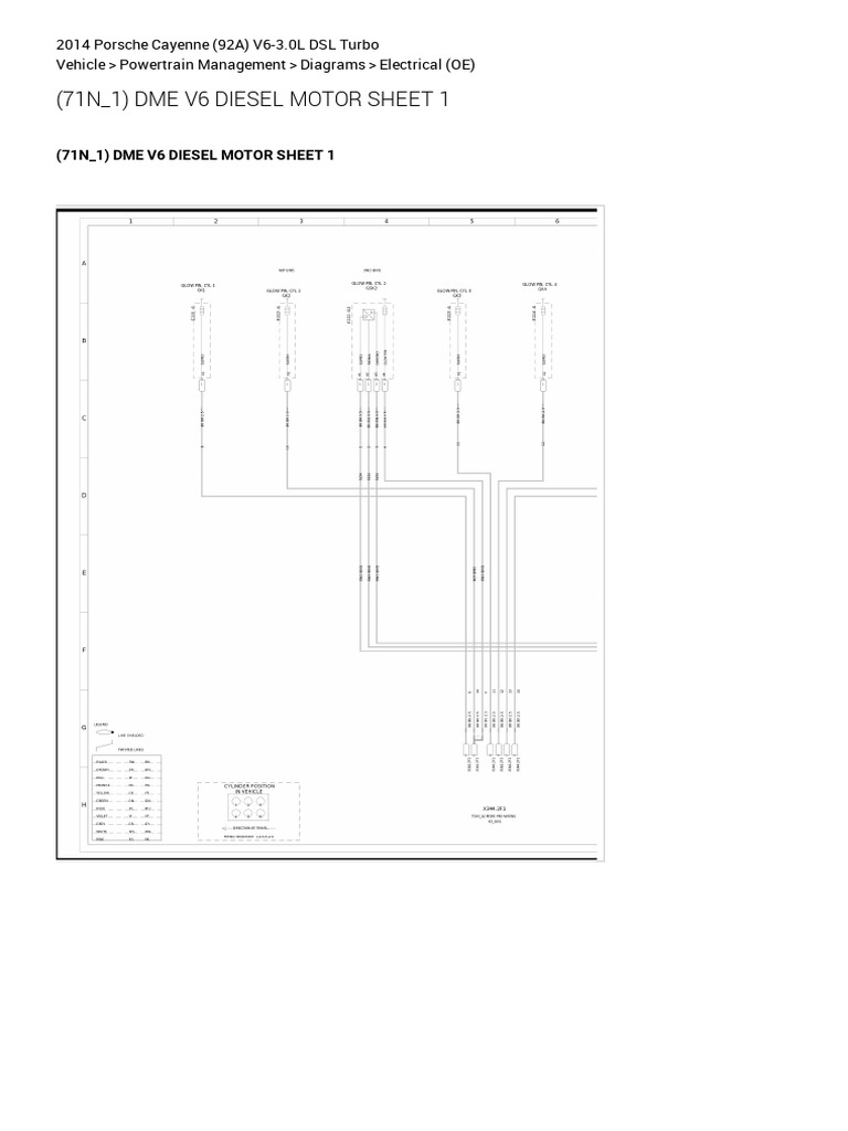 (71N - 1) DME V6 Diesel Motor Sheet 1 (Powertrain Management) | PDF