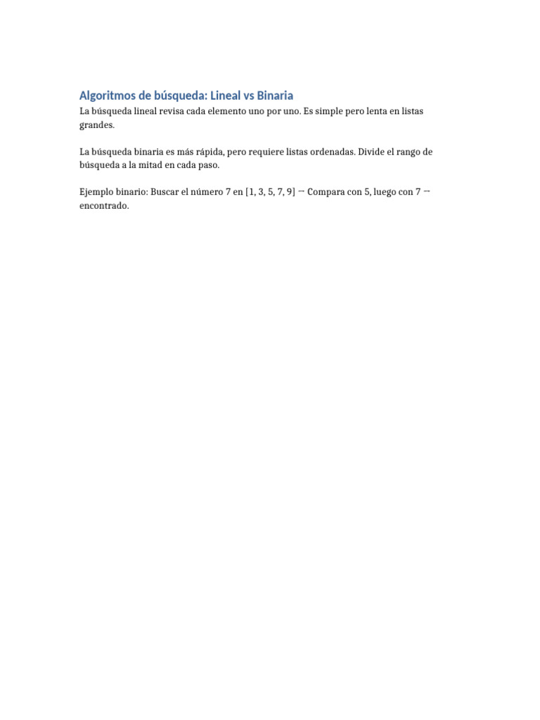 Trabajo 4 Algoritmos de Búsqueda Lineal | PDF
