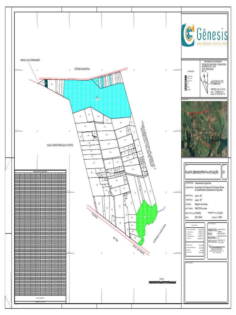 001 - Mapa - Lotes - Água Boa - Matrícula 3.496 - MASSA FALIDA | PDF ...