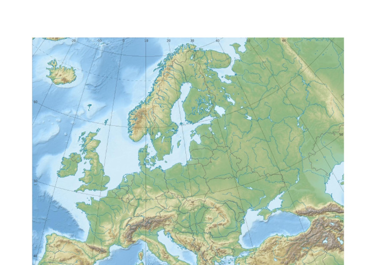Mapa Físic Europa | PDF