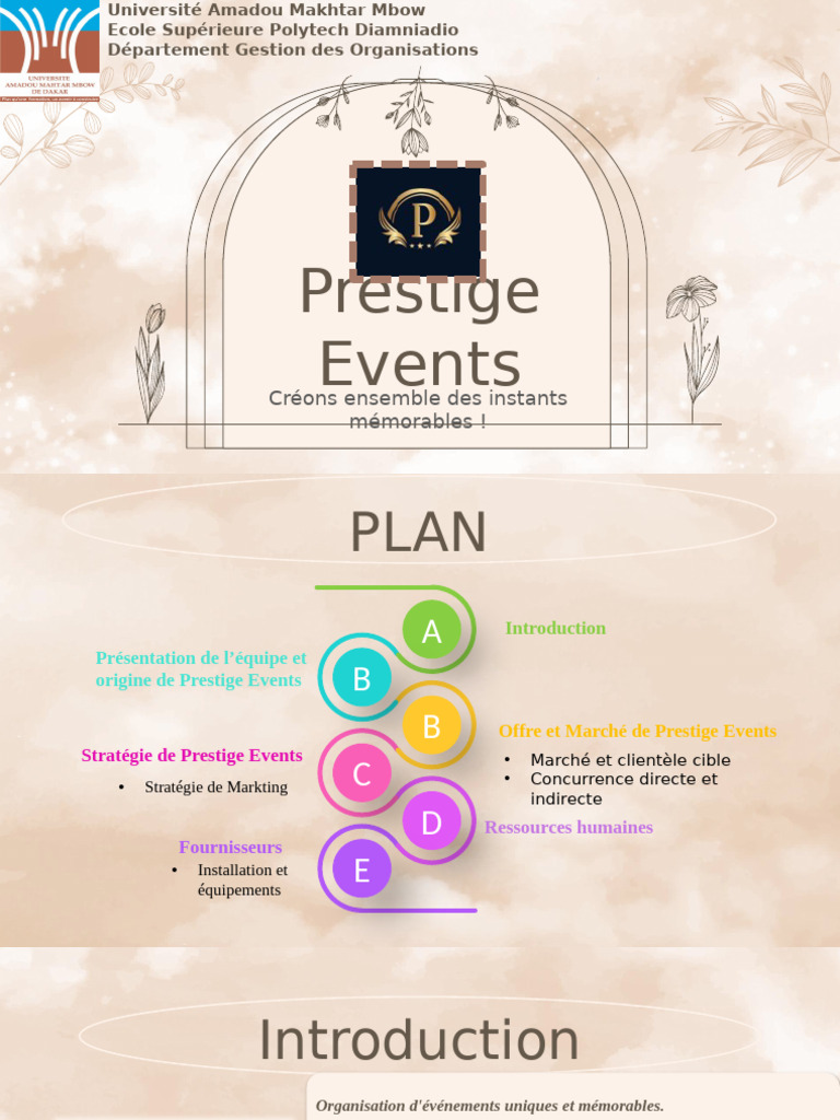 Prestige Events : Stratégies 2025 | PDF | Logistique