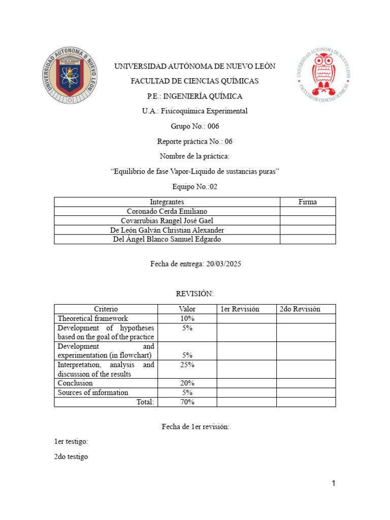 Reporte6 FE | PDF | Agua | Fase (materia)