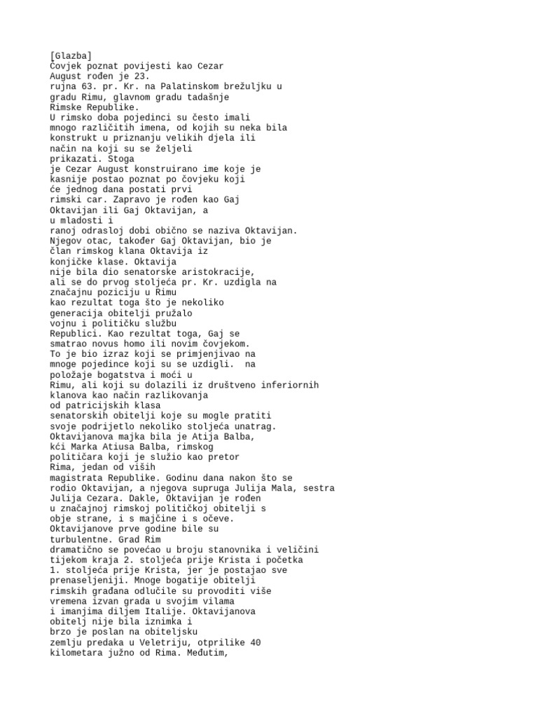 (Croatian) Augustus - Founder of The Roman Empire Documentary (DownSub ...