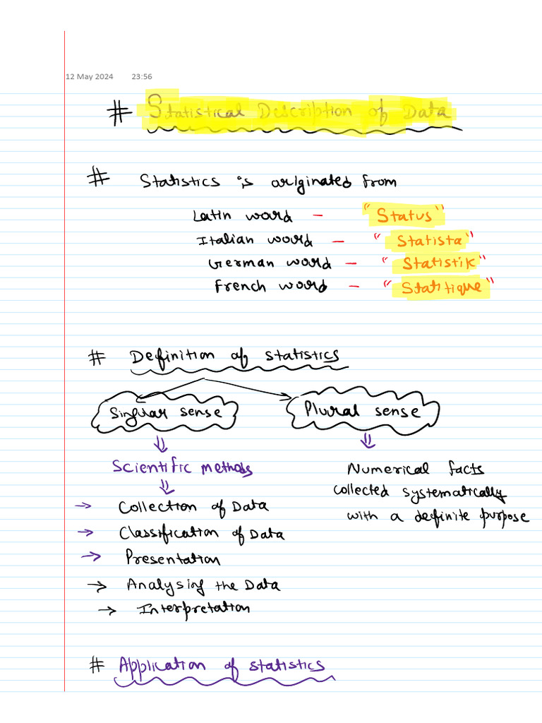 Statistical Representation of Data | PDF