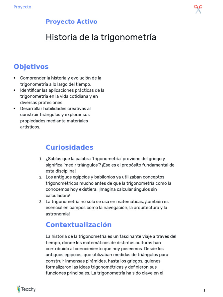 Historia de la trigonometria | PDF | Trigonometría | Triángulo