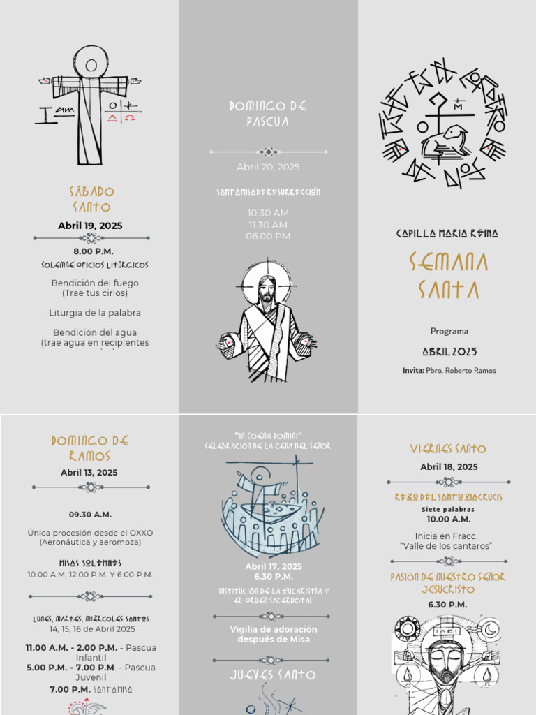 Religious Program Tri-Fold Brochure Template 2025 | PDF | Pascua de ...