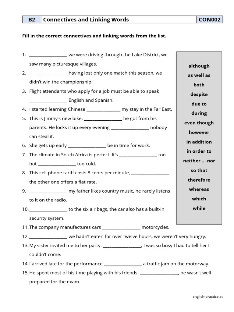 Transitional words and linking phrases (1) | PDF