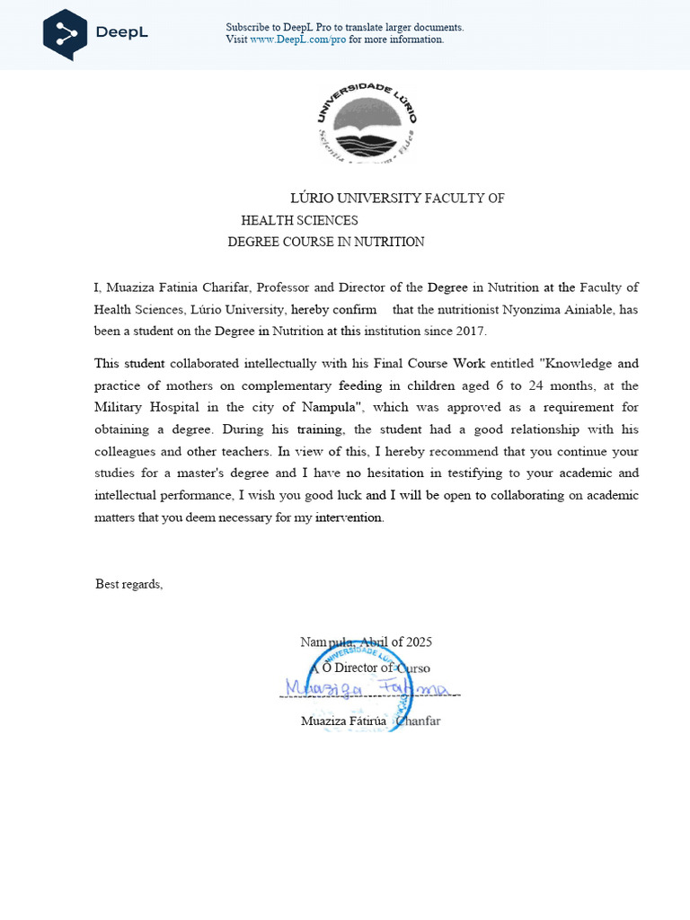 Carta de Recomendação Nyonzima en-US | PDF