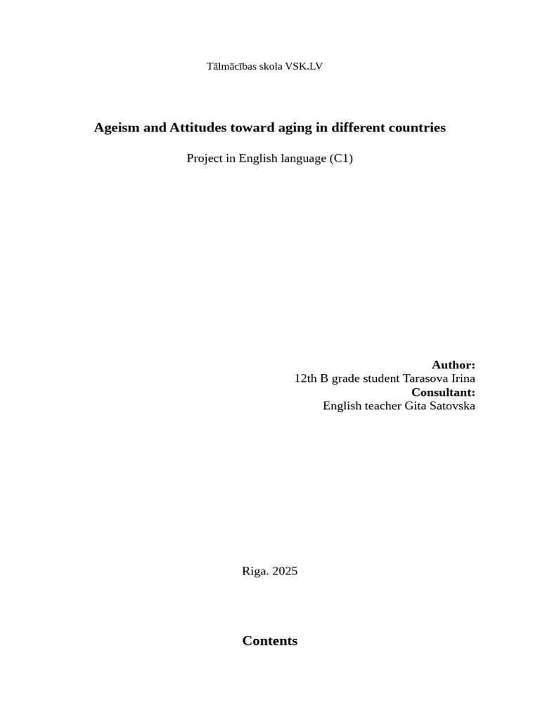 Anglu Val PD 12B Tarasova | PDF | Ageism | Health Care