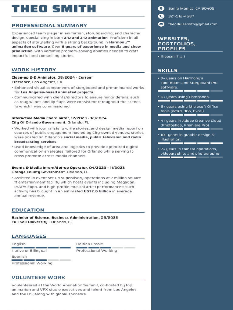 Theo Smith Resume | PDF