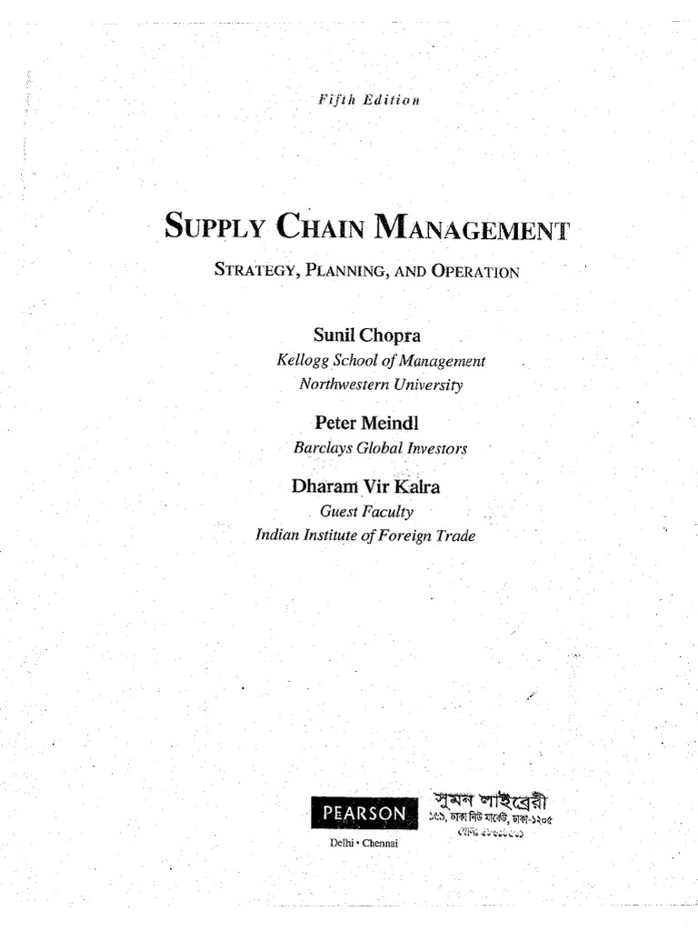 Book Sunil Chopra 5th Edition Marked | PDF