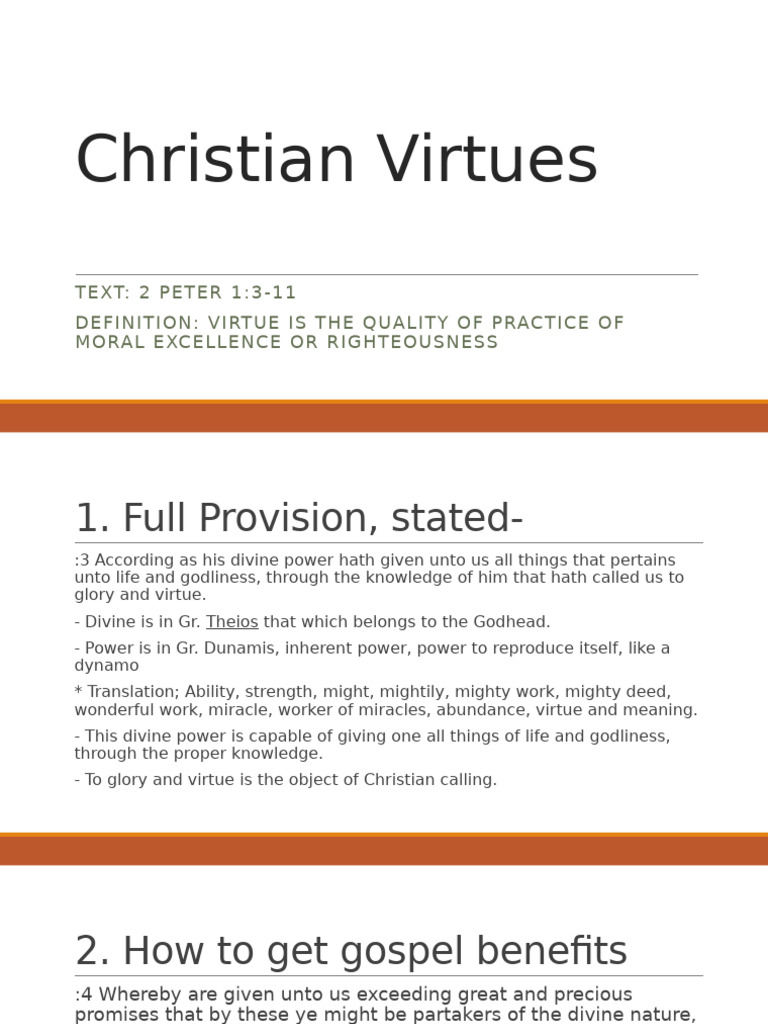Christian Virtues | PDF | Virtue | Divinity