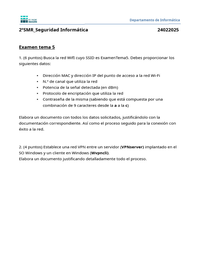 Examen Tema5 | PDF