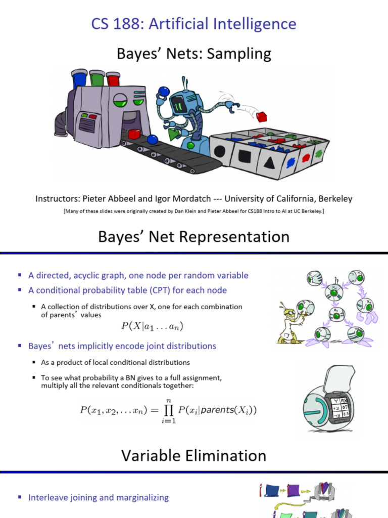 Lec16-Bayes Nets Sampling | PDF | Statistical Theory | Applied Mathematics