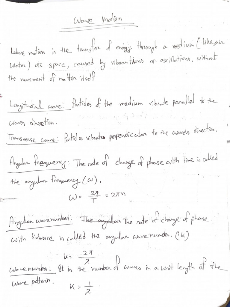 Wave Motion | PDF