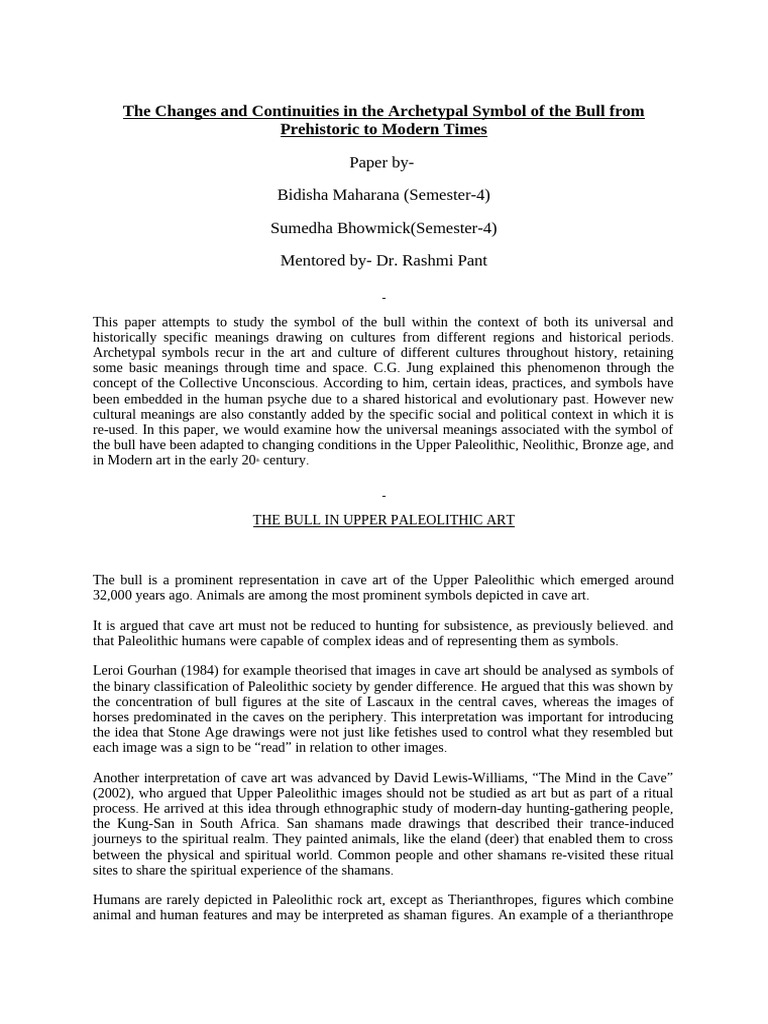 Evolution of the Bull Symbol | PDF | Minotaur