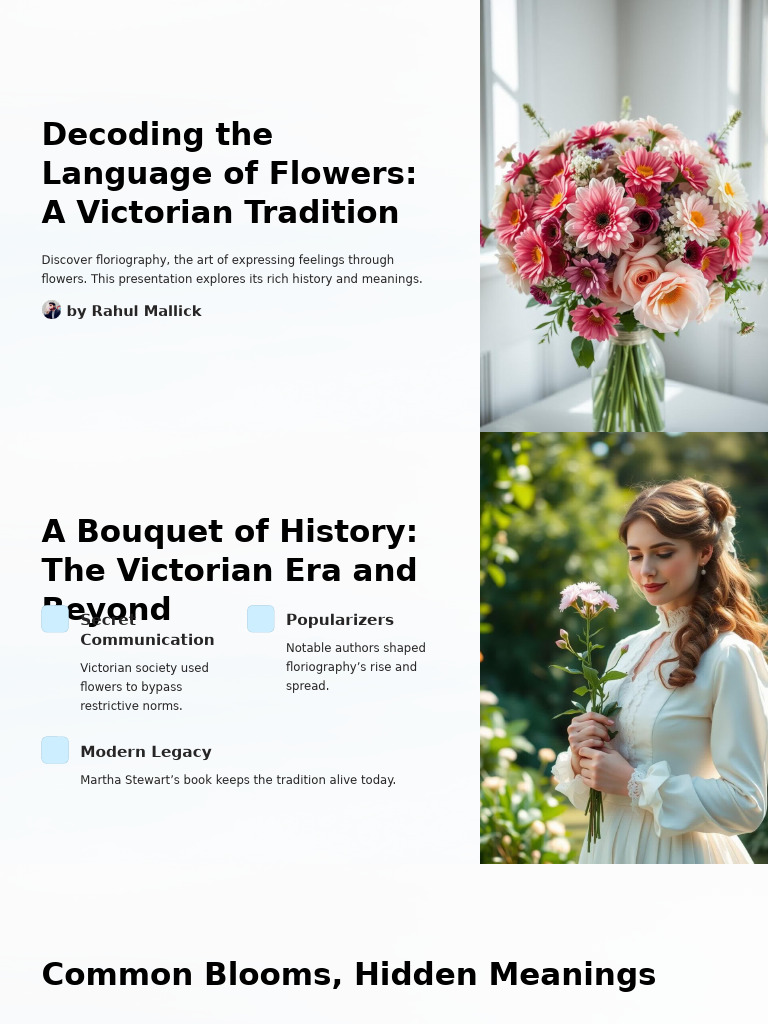 Victorian Floriography: Flower Meanings | PDF
