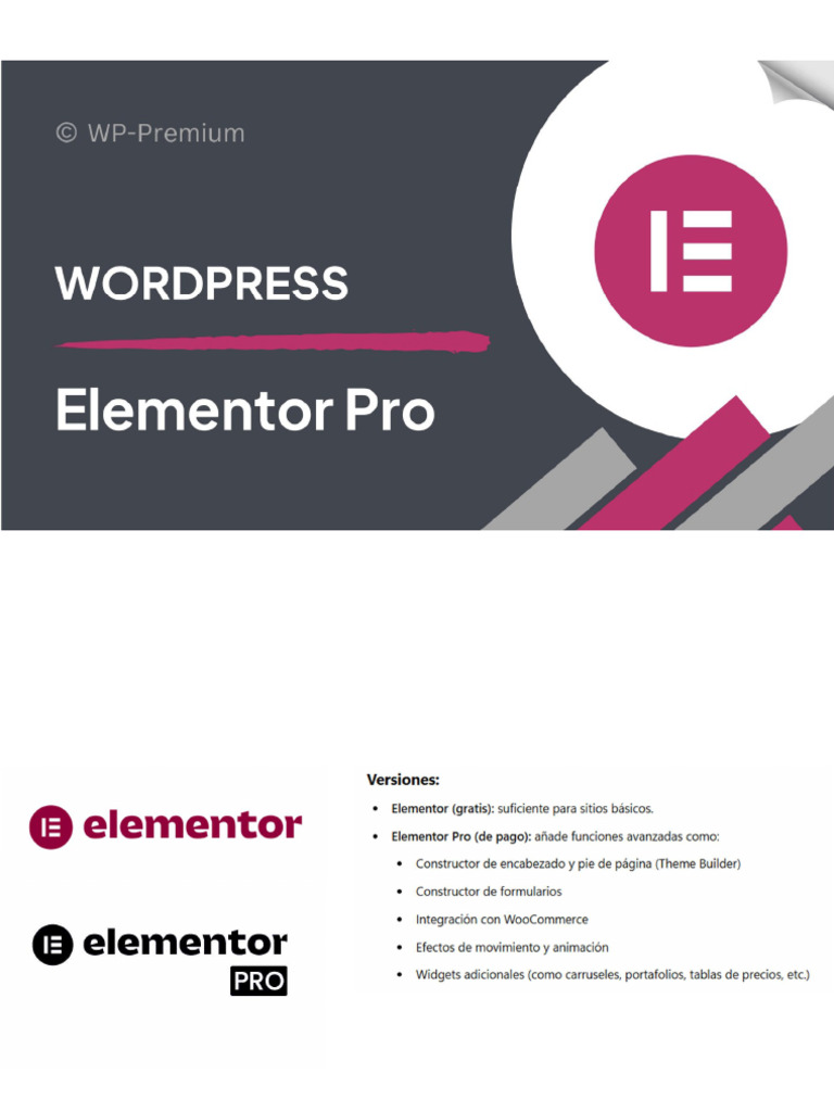 Presentación Elementor Woocommerce | PDF | Word Press | Enchufe (informática)