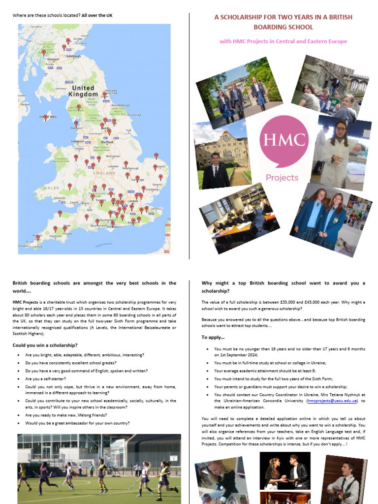 HMC Scholarship for UK Boarding Schools | PDF | Tuition Payments | Fee