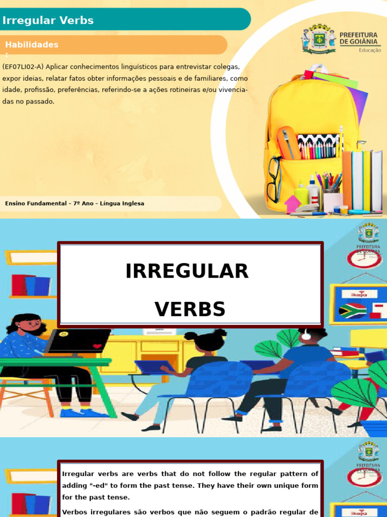 Slides 4 - Irregular Verbs | PDF | Linguistics | Syntax