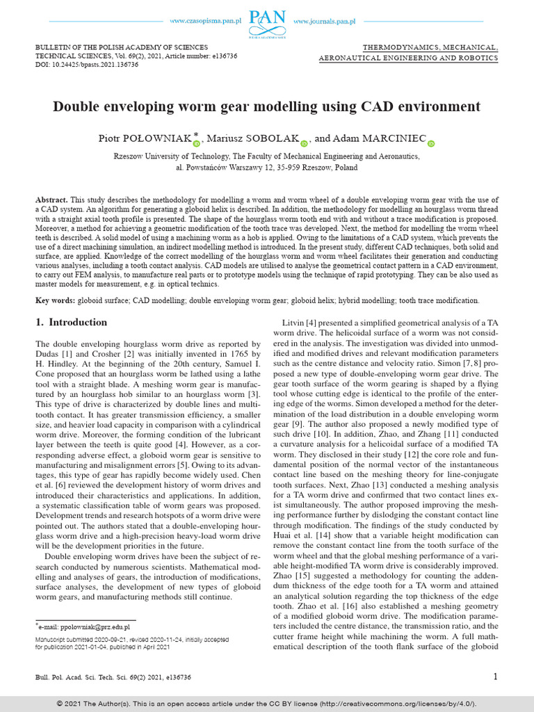 Double Enveloping Worm Gear Modelling | PDF | Gear