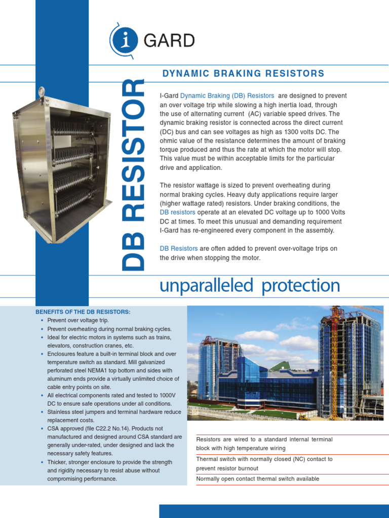 I-Gard Dynamic Braking Resistors Overview | PDF | Resistor | Direct Current
