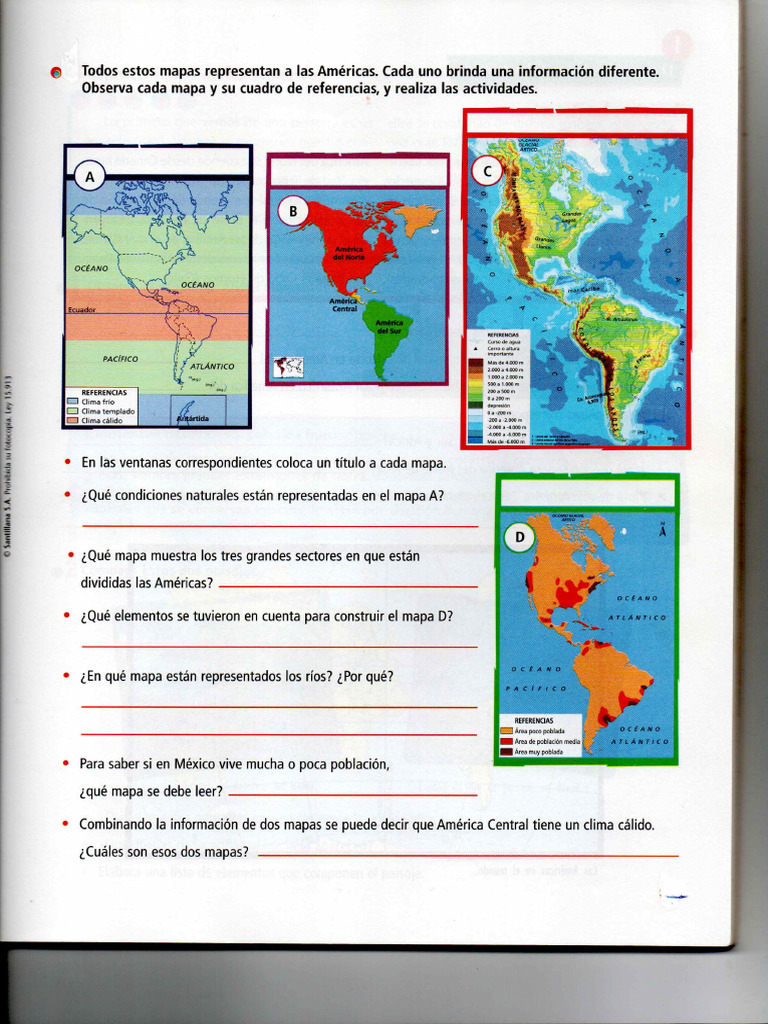 Mapas Temáticos de América | PDF