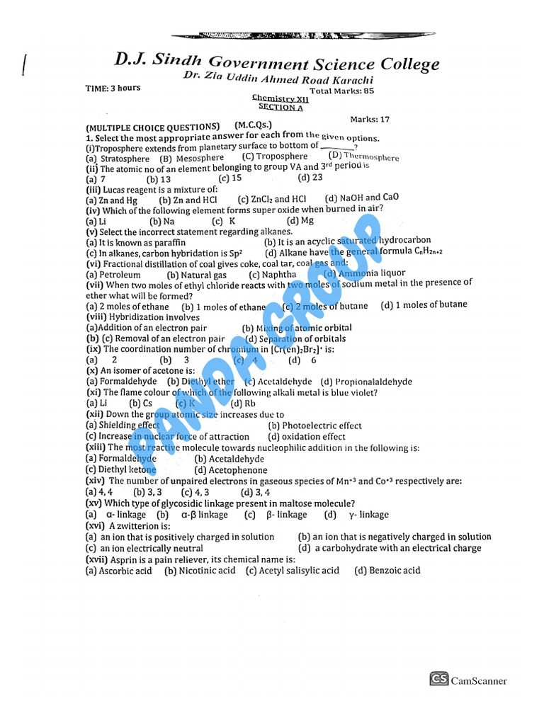 Xii Dj Clg Prelium Papers 2025 - (Panda Group) | PDF
