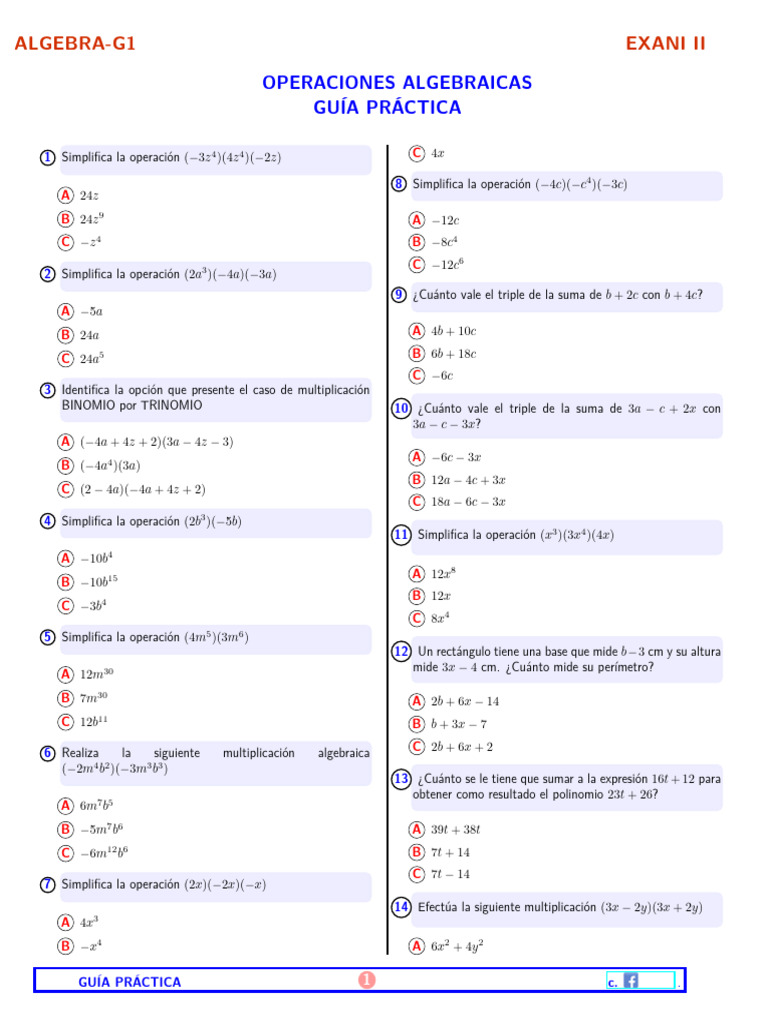 MATEMATICAS 1 Ag1 | PDF | Álgebra abstracta | Álgebra
