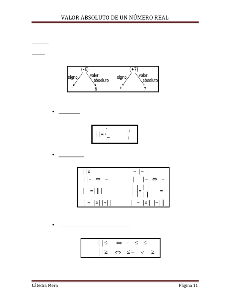 Valor Absoluto Teoría y Práctico | PDF | Número Real | Matemáticas