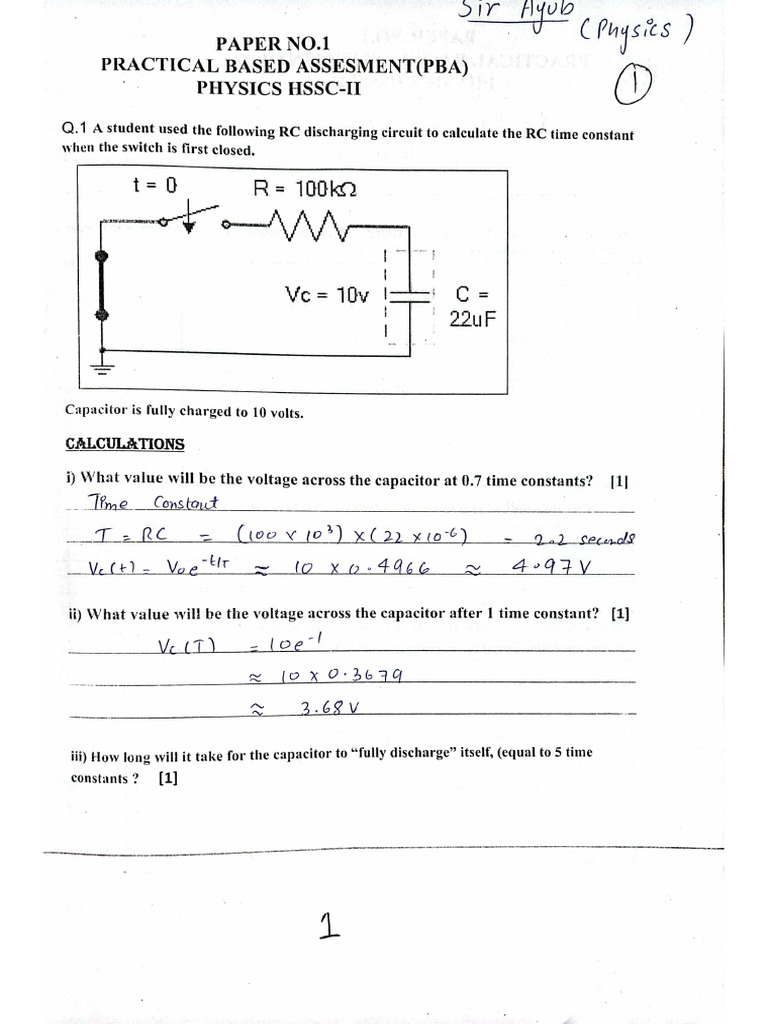 Physics PBA Exams (Solved) | PDF