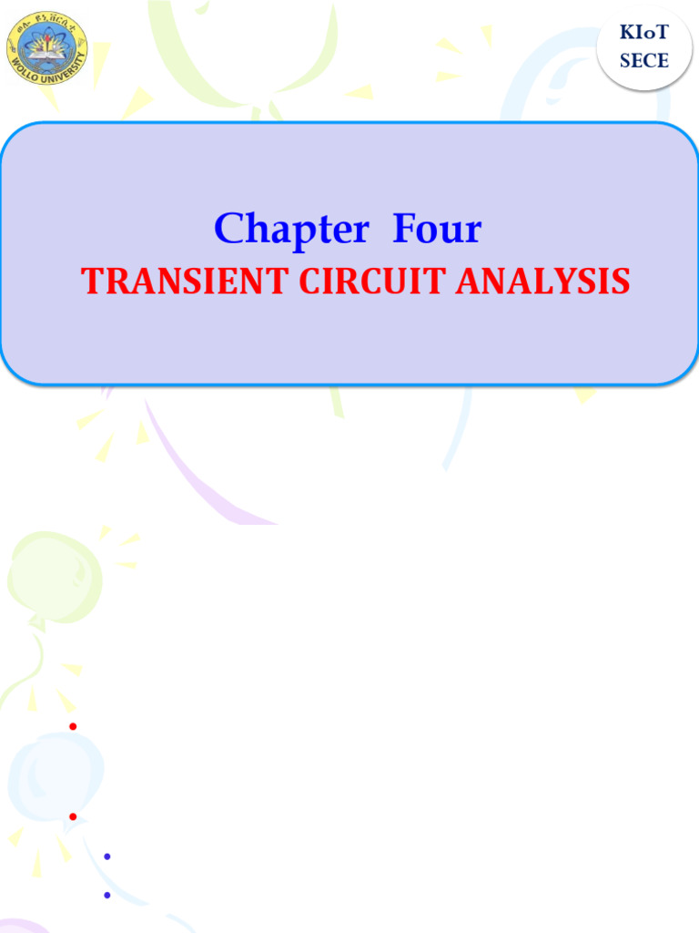 Chapter 4 - Transient Circuit Analysis | PDF | Electrical Network | Capacitor