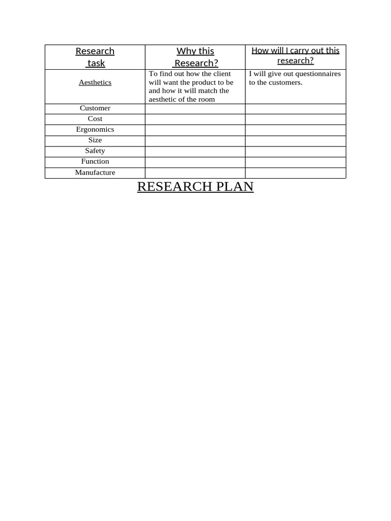 Research Plan | PDF