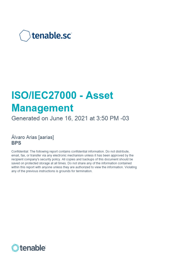 ISO/IEC 27000 Asset Management Overview | PDF | Computer Network ...