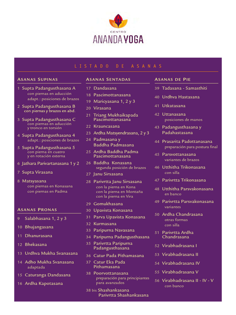 ASANAS Completo Compressed | PDF | Yoga | Hatha Yoga