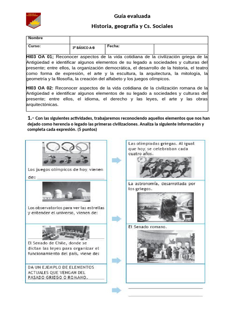 Guía Evaluada Historia | PDF