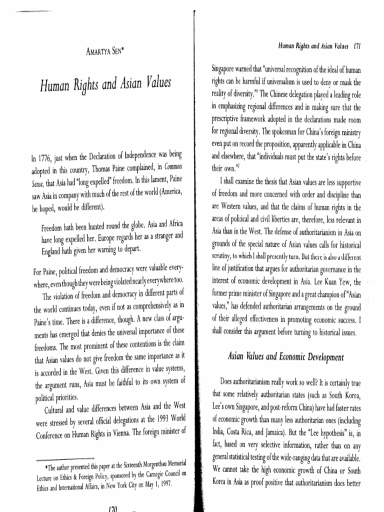 Asian Values | PDF