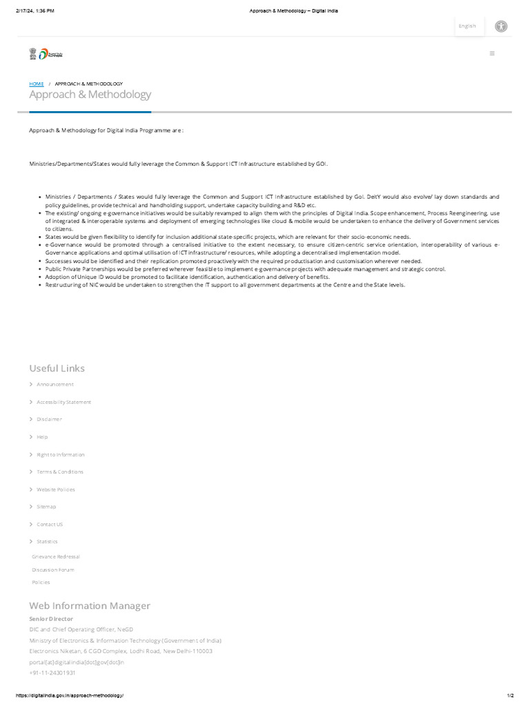 Digital India Program Methodology Guide | PDF | Interoperability ...