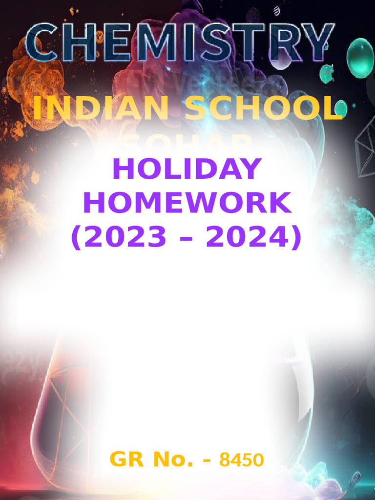 Indian School Sohar: Holiday Homework (2023 - 2024) | PDF