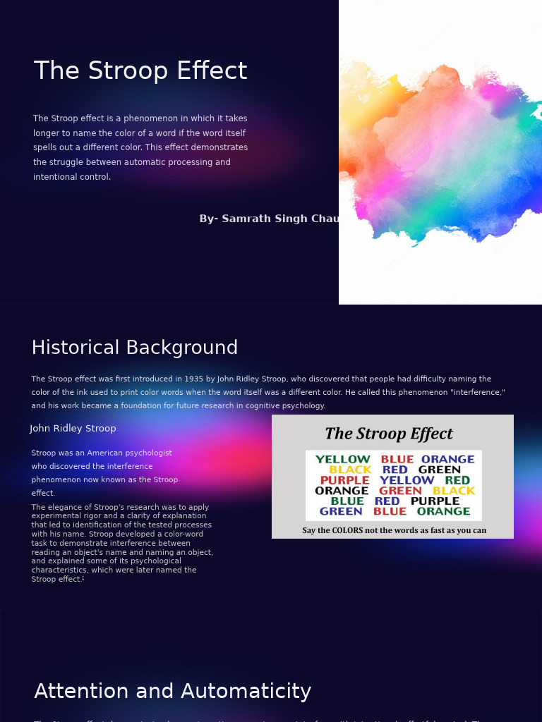 Copy of The Stroop Effect | PDF | Attention | Mental Chronometry