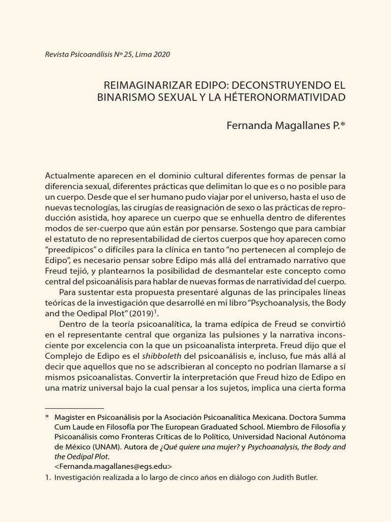 SPP 2020 25 14 | PDF | Complejo de Edipo | Psicoanálisis