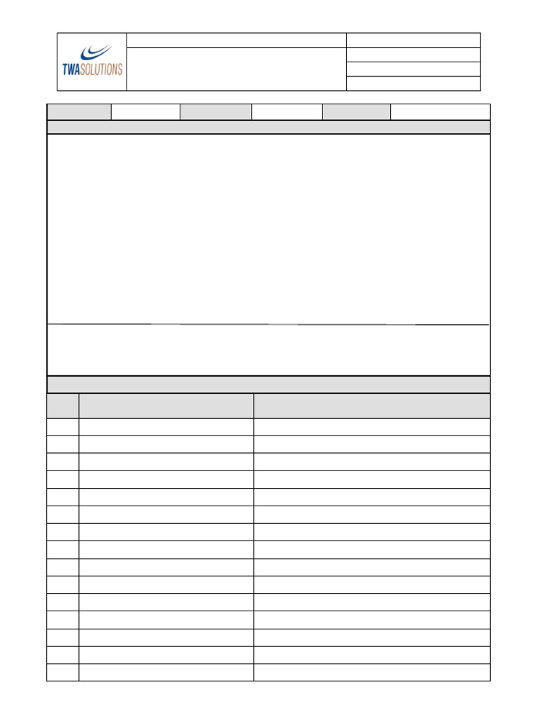 TWA Toolbox attendance form | PDF