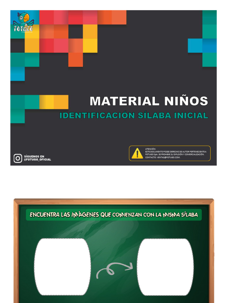 Producto 67. Identificación Sílaba Inicial | PDF