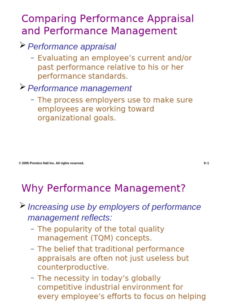 Chapter 9 Performance Management and Appraisal | PDF | Performance Appraisal | Social Psychology