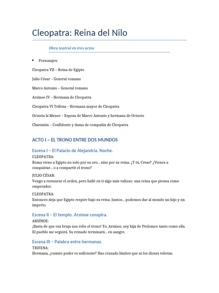 Cleopatra Reina Del Nilo-1 | PDF | Cleopatra | Mark Antony