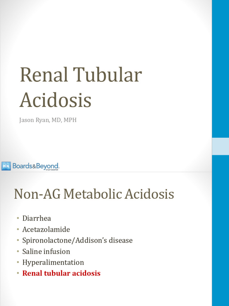 Base Renal Tubular Acidosis Atf | PDF | Medical Specialties | Kidney