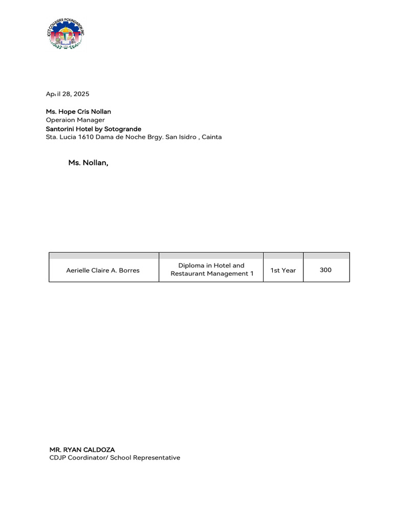 ICCT 2016 SIP Letter of Intent | PDF