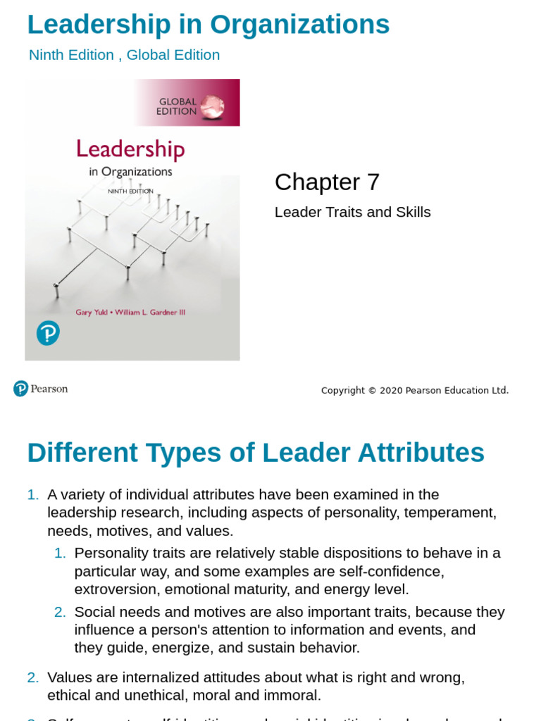 CH 7 Final Leadership | PDF | Leadership | Skill